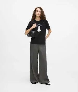 Karl Lagerfeld Ikon Choupette Sketch T-shirt - Black