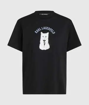 Karl Lagerfeld Ikon Choupette Sketch T-shirt - Black