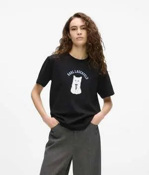 Karl Lagerfeld Ikon Choupette Sketch T-shirt - Black