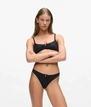 Karl Lagerfeld Ikon Glitter Thong - Black