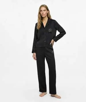 Karl Lagerfeld Autograph Rhinestone Pajama Set