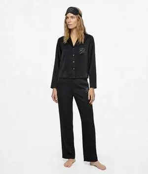 Karl Lagerfeld Autograph Rhinestone Pajama Set
