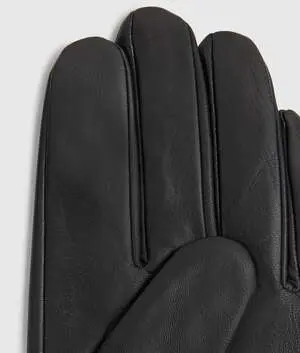 Karl Lagerfeld Leather Gloves With K Logo Hardware