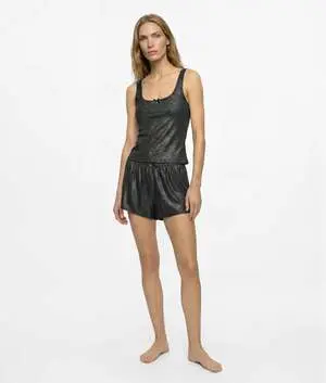 Karl Lagerfeld Ikon Glitter Short Pajama Set