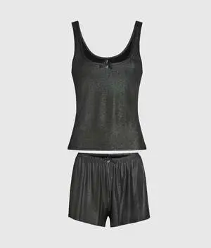 Karl Lagerfeld Ikon Glitter Short Pajama Set