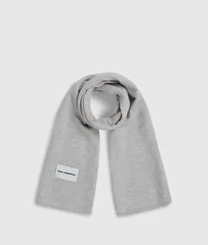 Karl Lagerfeld Logo Jersey Scarf - Mirage Grey