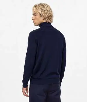 Karl Lagerfeld Lightweight Knit Rollneck Sweater - Peacoat