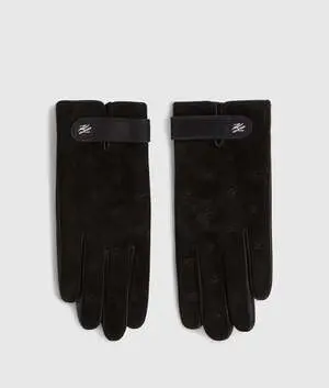 Karl Lagerfeld K/autograph Suede Gloves - Black