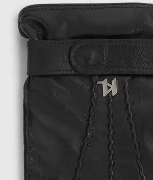 Karl Lagerfeld K/monogram Leather Gloves