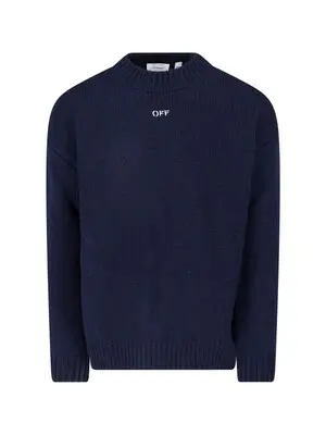Off-White Wool Sweater "arrow - Blue