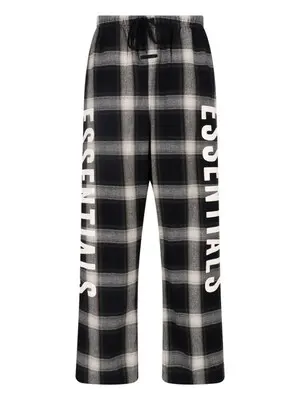 Fear Of God Plaid Wide Leg Trousers - Gray