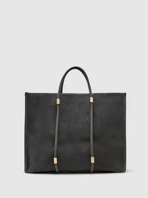 REISS Ramona Suede Oversized Tote Bag