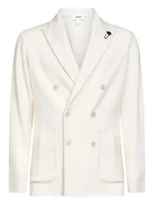 LARDINI Double-breasted Virgin Wool Blazer