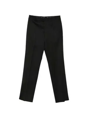 LARDINI Straight-leg Trousers With Pressed Crease - Black