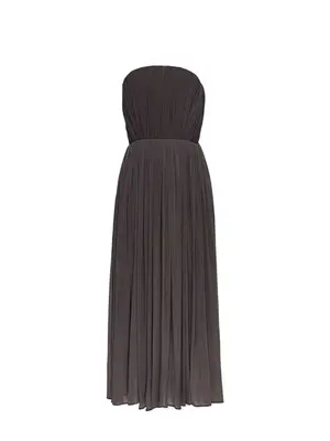 Magda Butrym Strapless Pleated Corset Dress