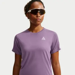Nike Dri-fit Short-sleeve Trail Running Top - Purple