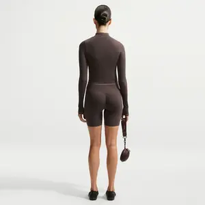 Nike Skims Ribbed Seamless Cropped Full-zip Jacket