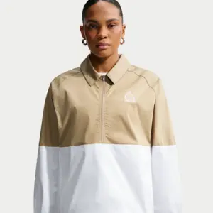 Nike Nike Sportswear Oversized Poplin 1/2-Zip Jacket Brown