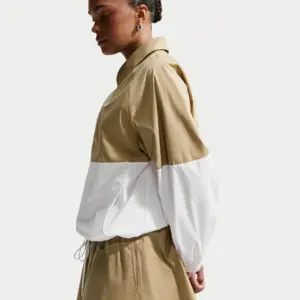 Nike Oversized Poplin 1/2-zip Jacket - Brown