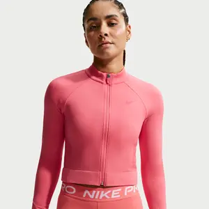 Nike Nike Pro Seamless Full-Zip Training Top Pink