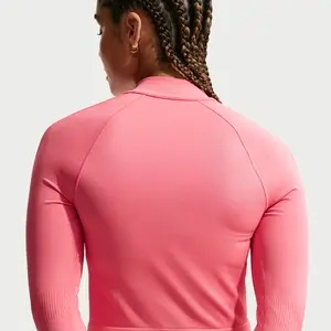 Nike Pro Seamless Full-zip Training Top - Pink