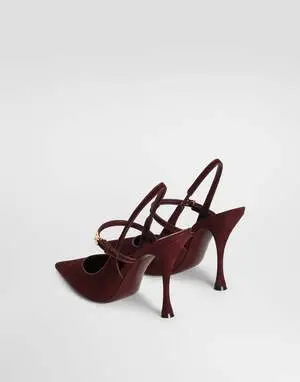 Dolce & Gabbana Suede And Nappa Leather Slingback Pumps
