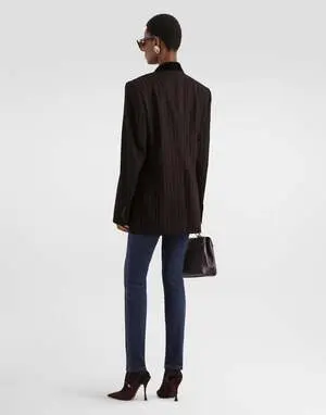Dolce & Gabbana Double-breasted Jacket In Pinstripe Wool