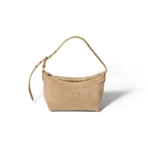 Miu Miu Spirit Suede Bag Ecru