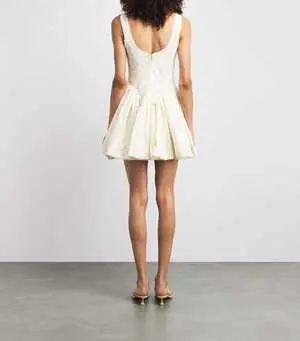 Agua Bendita Cotton Pluma Playa Mini Dress