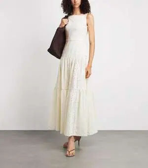 Agua Bendita Cotton Abeja Playa Maxi Dress