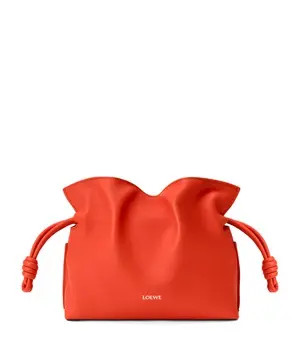 Loewe Mini Leather Flamenco Clutch Bag - Orange