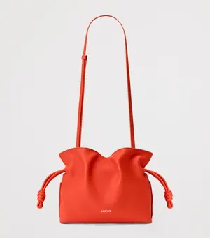 Loewe Mini Leather Flamenco Clutch Bag - Orange