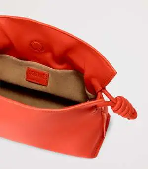 Loewe Mini Leather Flamenco Clutch Bag - Orange
