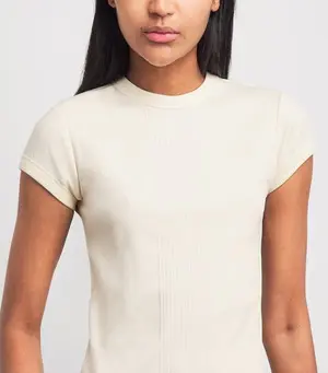 ME+EM Stretch-cotton Rib T-shirt