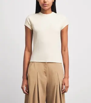 ME+EM Stretch-cotton Rib T-shirt