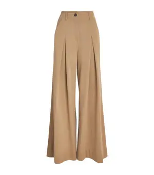 ME+EM Very Wide-leg Trousers - Brown