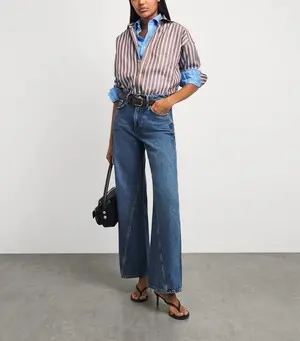 WITH NOTHING UNDERNEATH Linen The Boyfriend Shirt