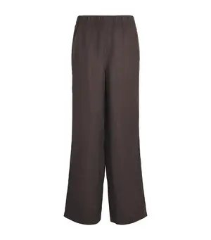 WITH NOTHING UNDERNEATH Hemp The Palazzo Trousers - Brown