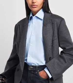 WITH NOTHING UNDERNEATH Exaggerated Cuff The Boyfriend Shirt