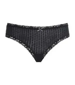 SKIMS Pointelle Lace-trim Briefs - Black