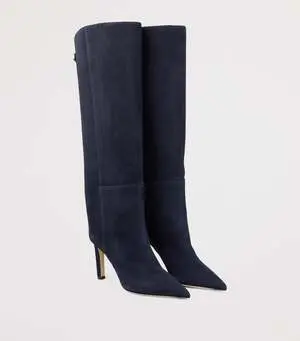 JIMMY CHOO Alizze 85 Suede Knee-high Boots