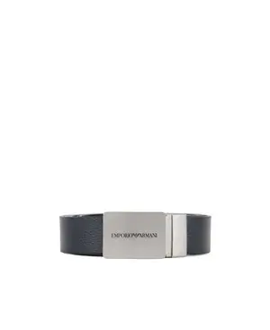 Emporio Armani Logo Double-sided Belt - Gray