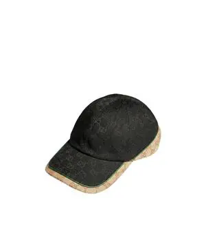 Gucci Gg Cotton Canvas Baseball Hat - Black/sand