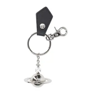 VIVIENNE WESTWOOD Orb Charm Chained Keychain - Black