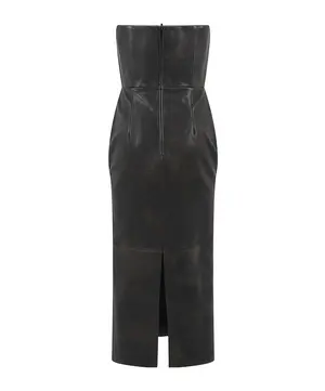 Alex Perry Strapless Midi Dress - Black