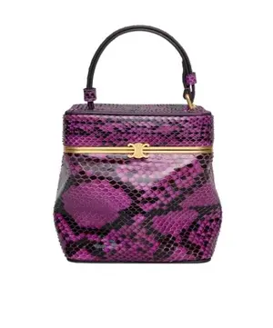 Celine Cube Python Handheld Bag - Fuchsia