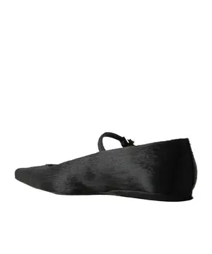 Loulou De Saison Leone Pony-effect Leather Mary Jane Flats