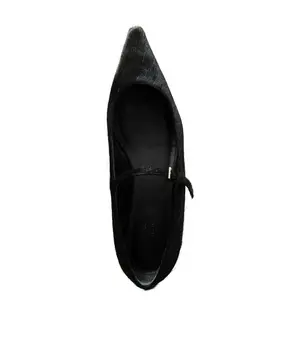 Loulou De Saison Leone Pony-effect Leather Mary Jane Flats