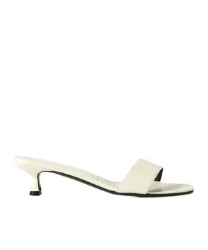Loulou De Saison Cream Square-toe Kitten-heel Mule - No