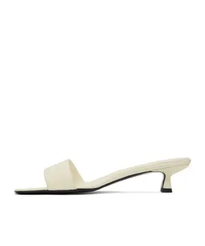 Loulou De Saison Cream Square-toe Kitten-heel Mule
